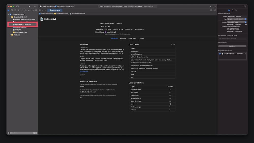 Using An Image Classification Machine Learning Model In An Ios App With
