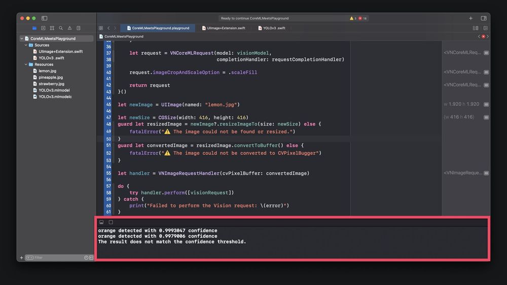 Using an Object Detection Machine Learning Model in Swift Playgrounds