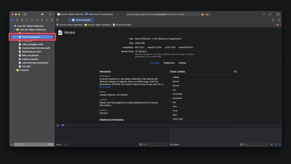 Using an Object Detection Machine Learning Model in Swift Playgrounds