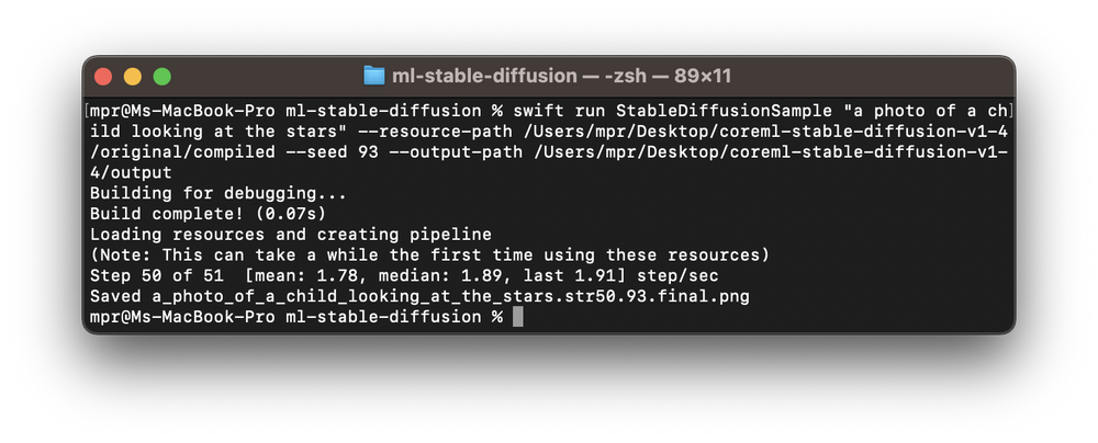 Generating Images with Stable Diffusion on Apple Silicon with Core ML