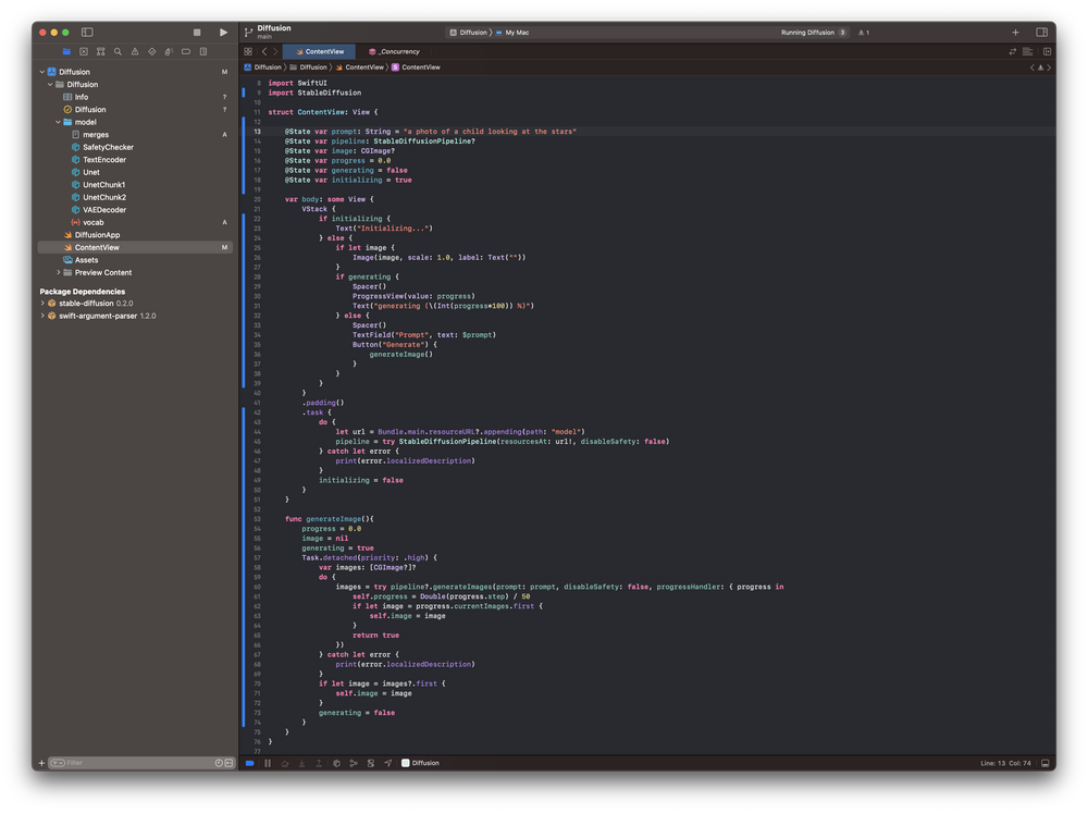 Generating Images with Stable Diffusion on Apple Silicon with Core ML
