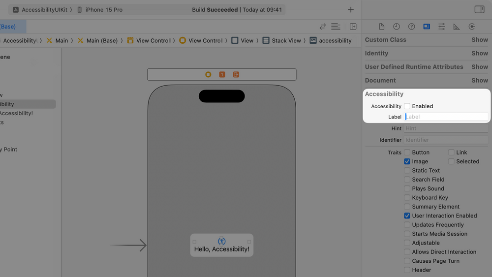 Preparing your App for VoiceOver: use Accessibility Label