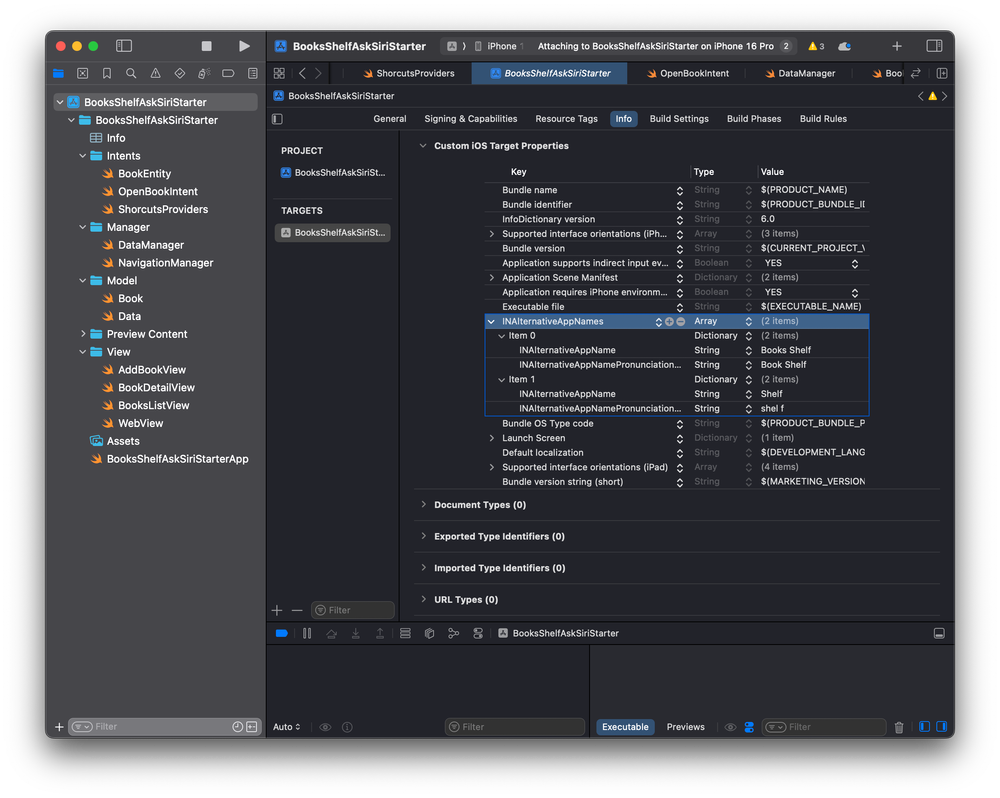 Performing your app actions with Siri through App Shortcuts Provider