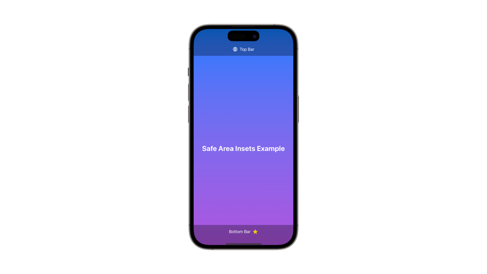 Placing UI components within the Safe Area Inset