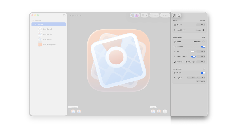 Crafting Liquid Glass app icons with Icon Composer