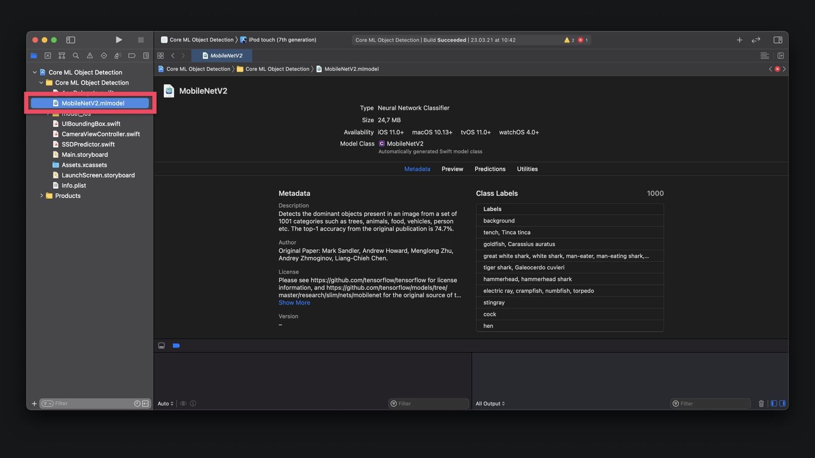 Using an Image Classification Machine Learning Model in Swift Playgrounds