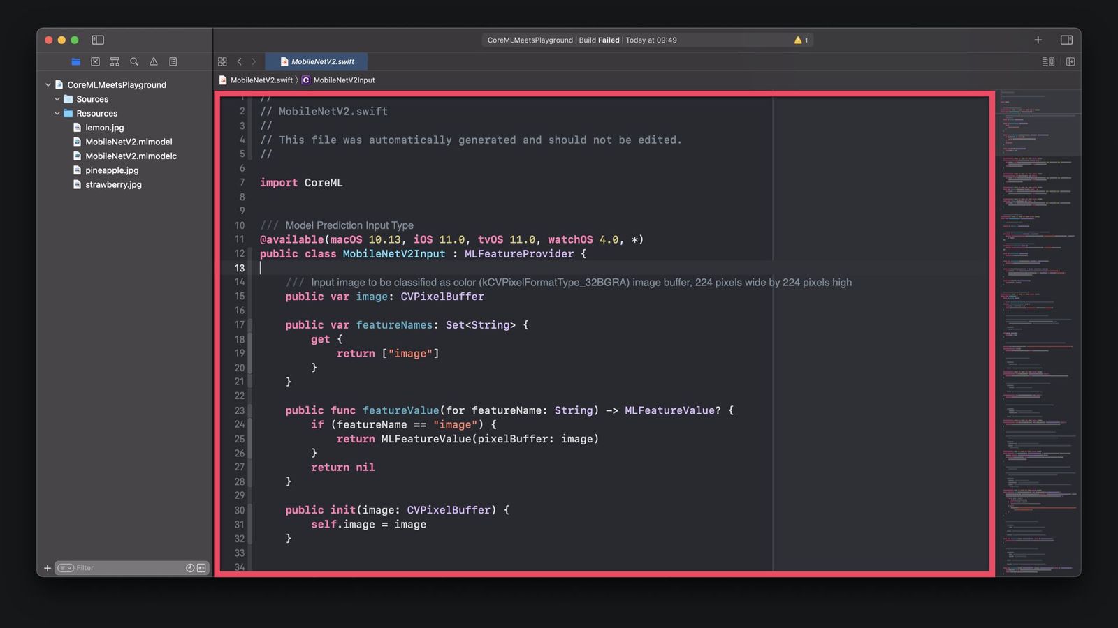 Using an Image Classification Machine Learning Model in Swift Playgrounds