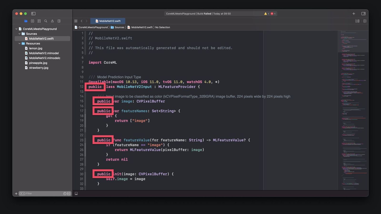 Using an Image Classification Machine Learning Model in Swift Playgrounds