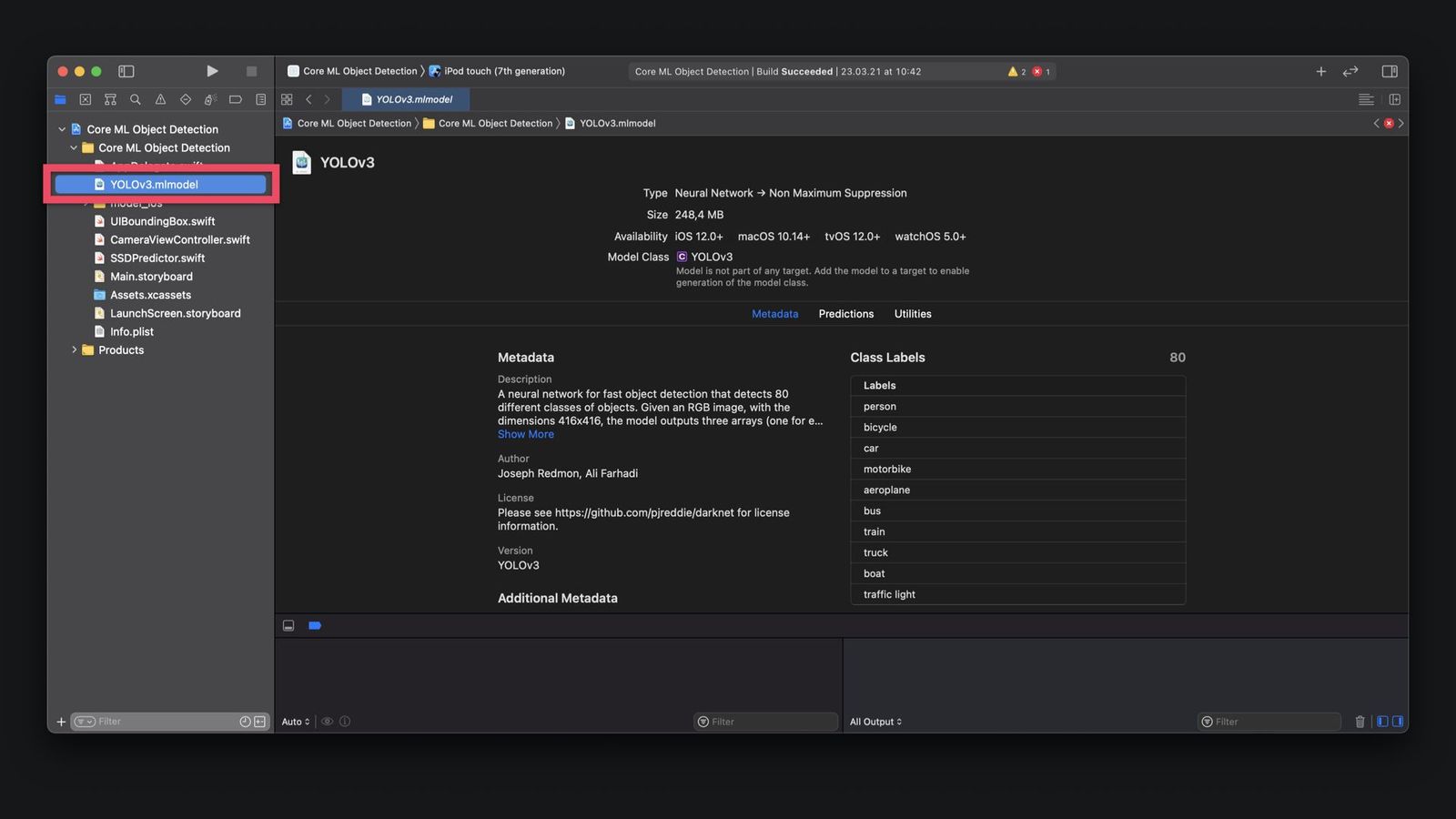 Using An Object Detection Machine Learning Model In Swift Playgrounds