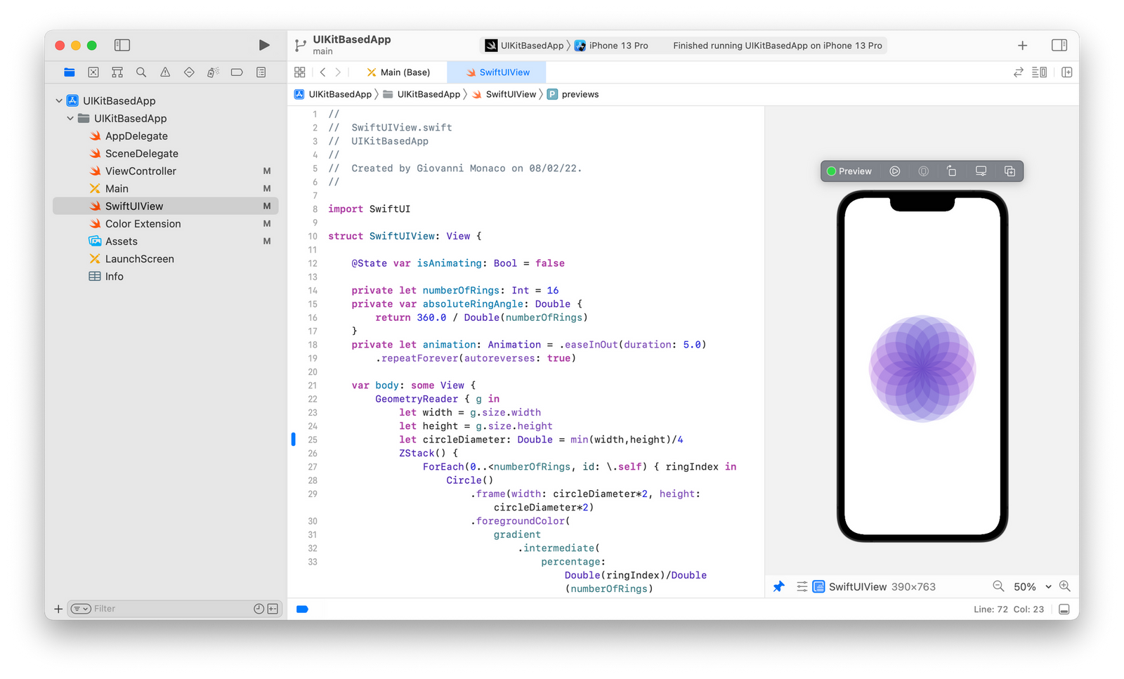 Using a SwiftUI View in a UIKit App as an individual component