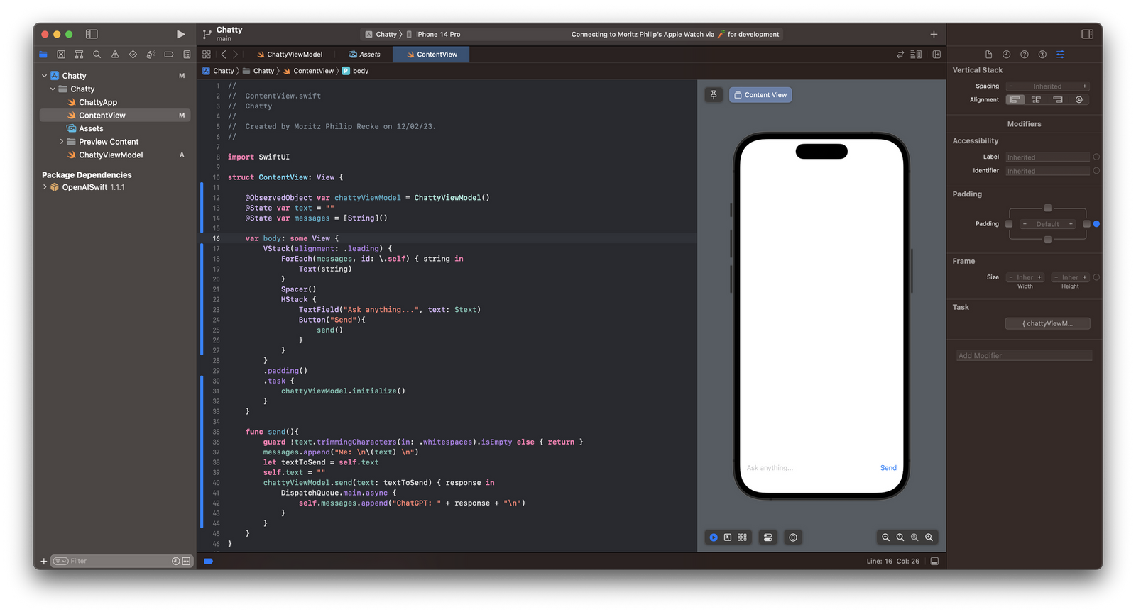 Creating A Swiftui App To Interact With The Openai Chatgpt Api