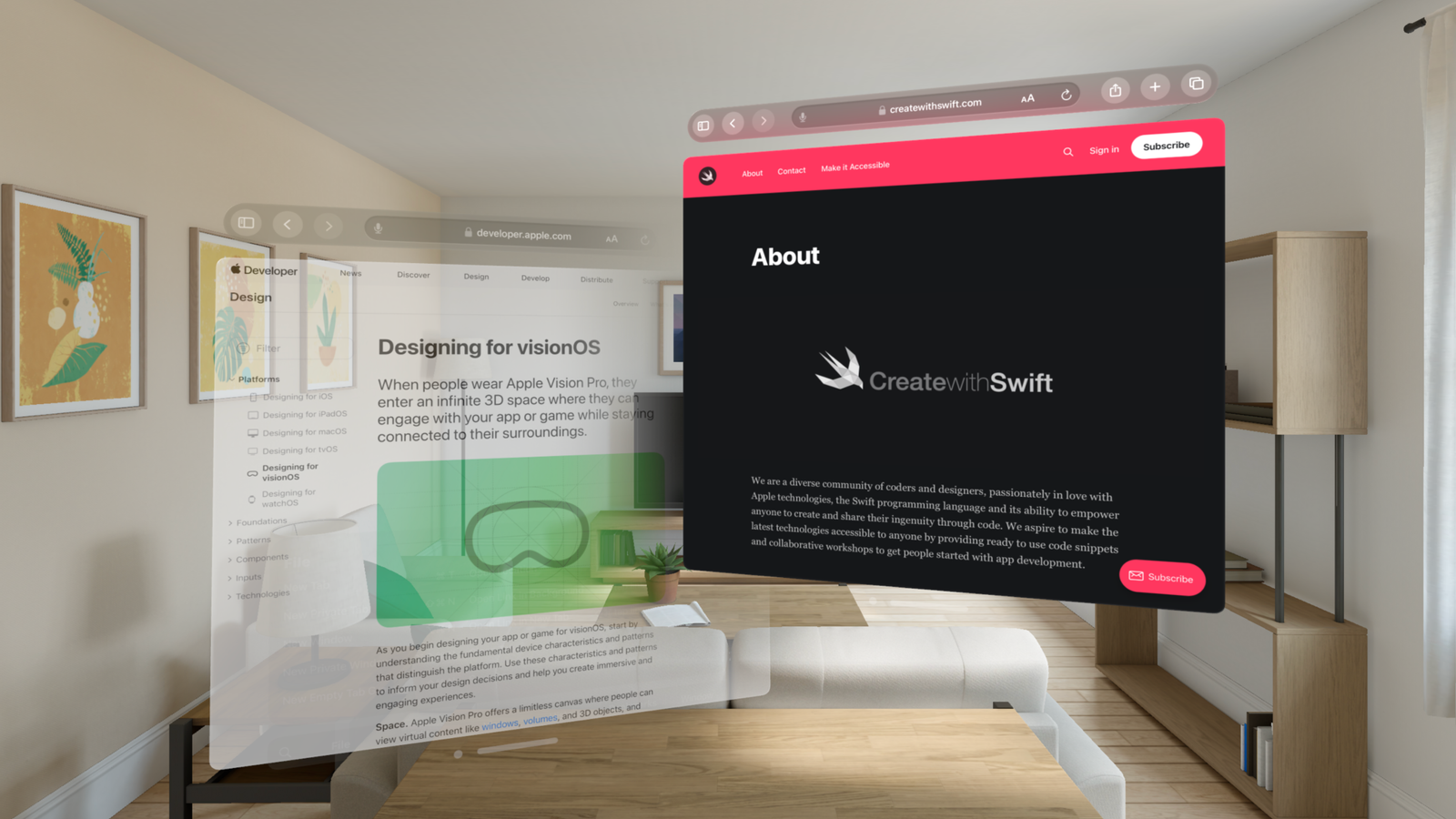 Implementing windows in visionOS