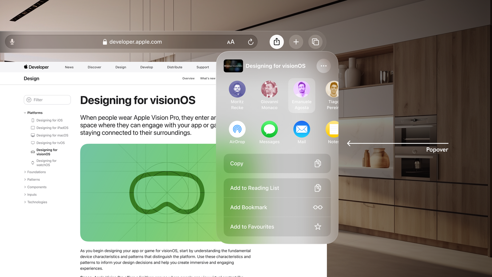 Design for spatial computing: from iOS/iPadOS to visionOS