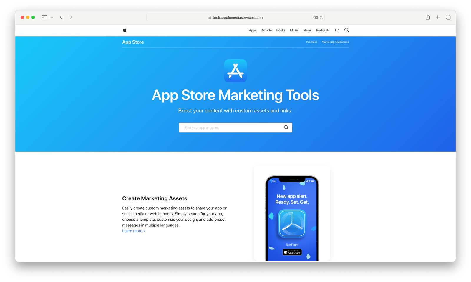 Promoting your app with App Store Marketing Tools