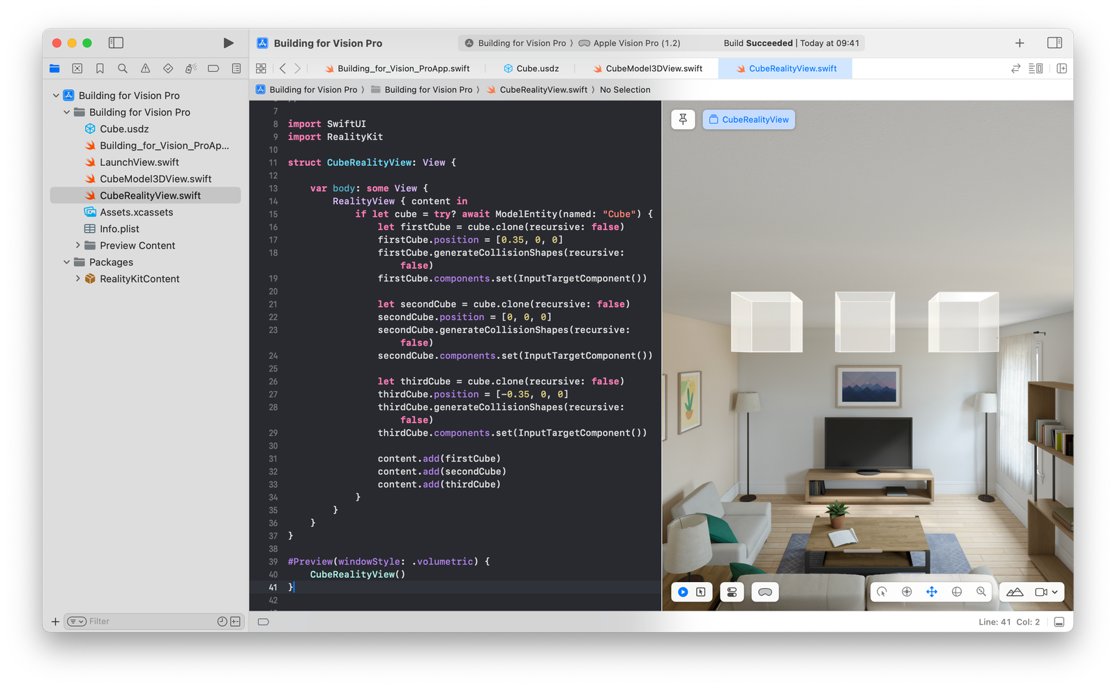 Building a 3D experience in visionOS: Volumes