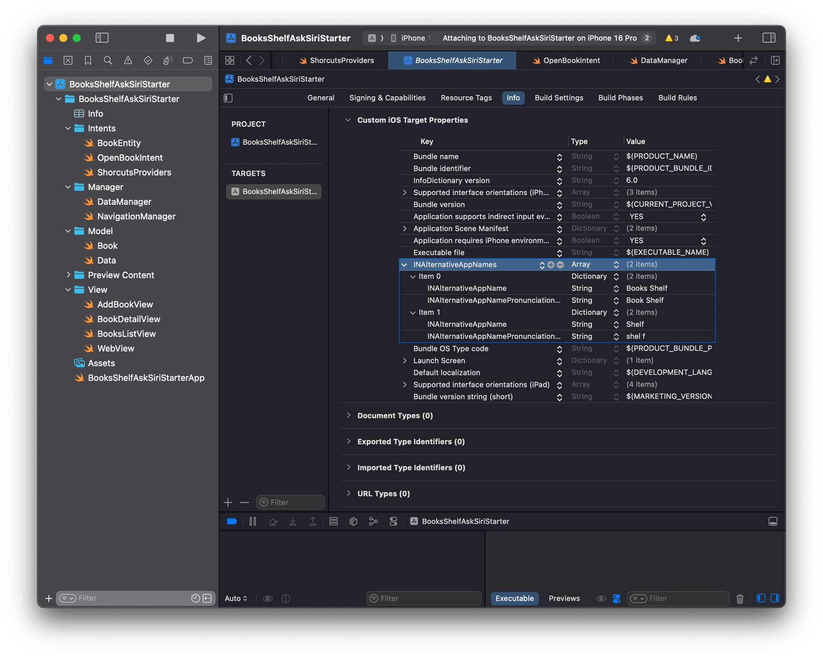 Performing your app actions with Siri through App Shortcuts Provider