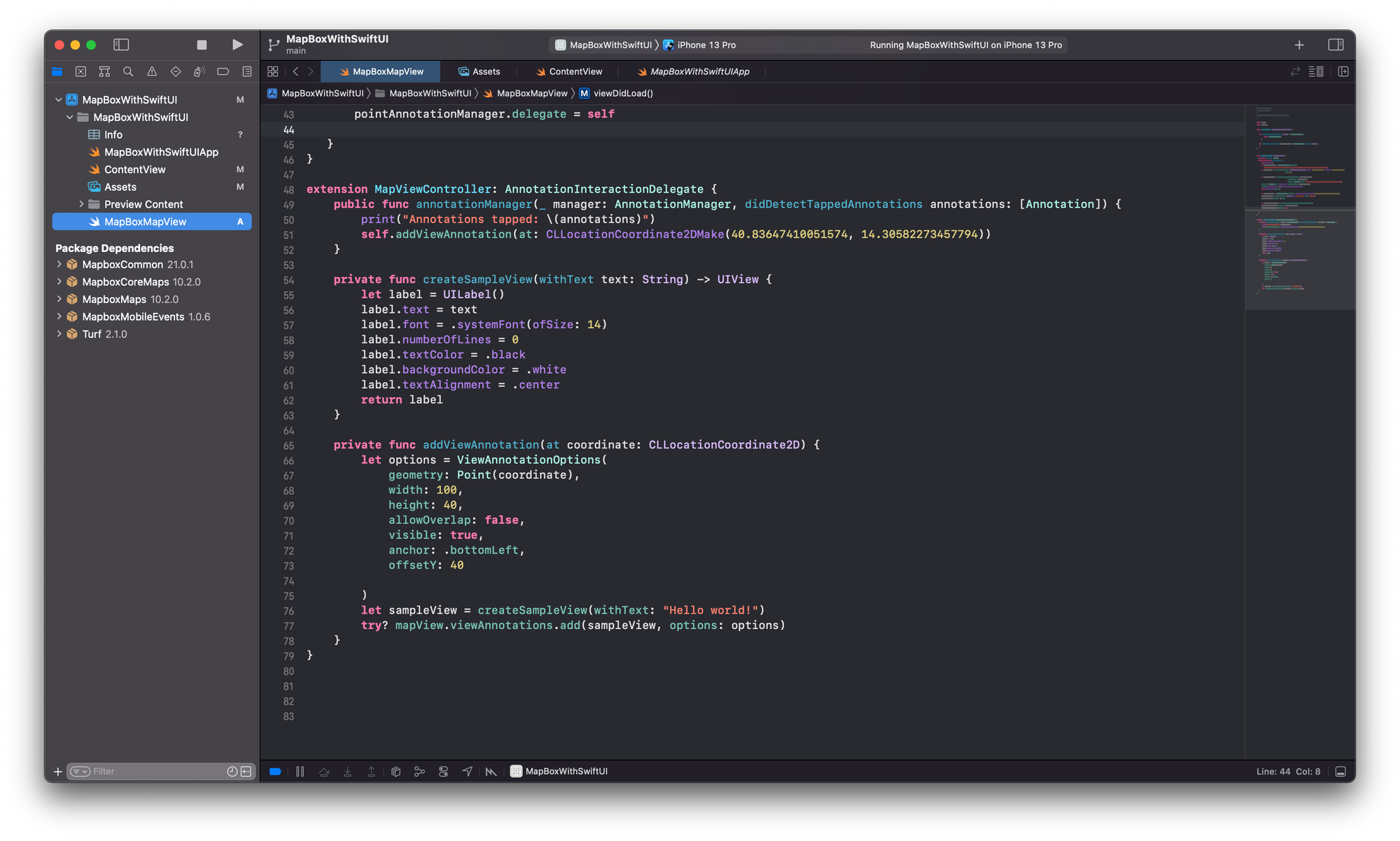 Adding Annotations To A Mapbox Mapview 
