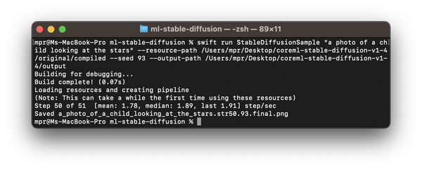 Generating Images with Stable Diffusion on Apple Silicon with Core ML