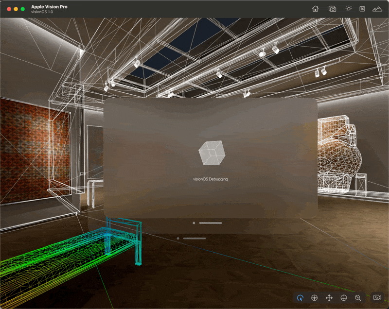 Debug for visionOS using Xcode simulator visualizations Debug for visionOS using Xcode simulator visualizations