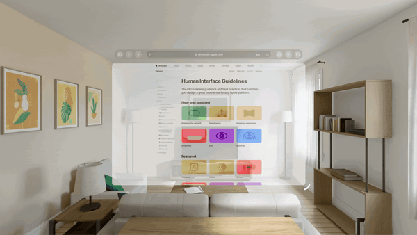 Ensuring interface legibility and contrast in visionOS